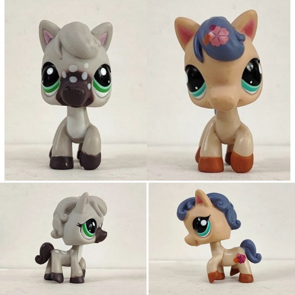 LPS Toys Rare Pet Shop Grey Horse Green Eyes Figure Toy | Shopee ...