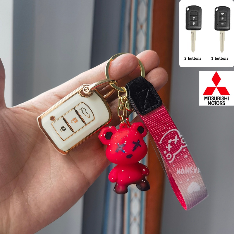 TPU Car Key Cover For Mitsubishi Attrage/Mirage/Triton/Xpander/Pajero 2 ...