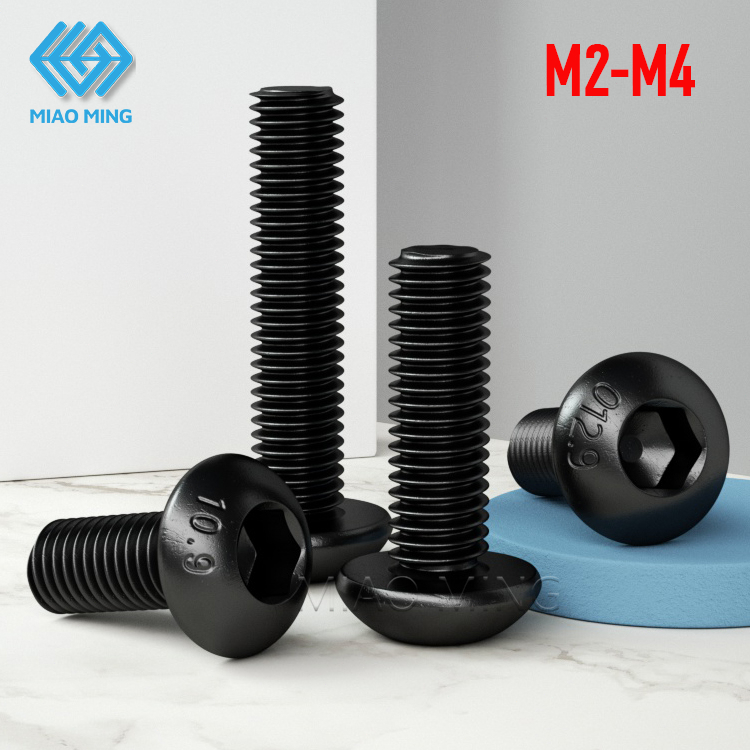 M2 M2.5 M3 M4 Black Bolt and nut allen button alenkey screw stainless ...