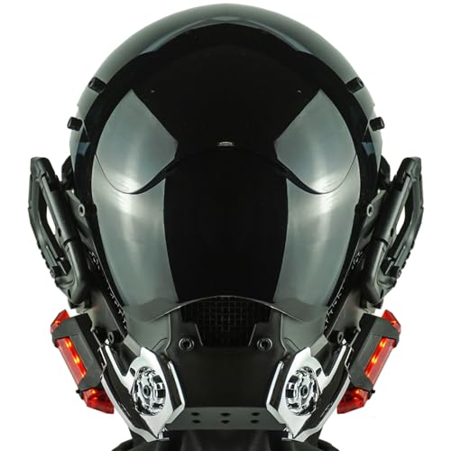 Punk mask Cyber punk helmet LED Light Up Mask for Adult Cosplay ...