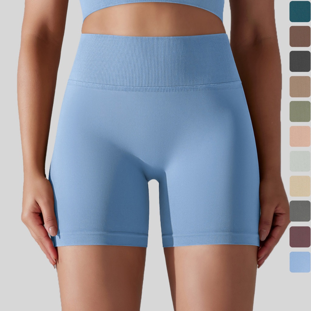 Nessaj Yoga Shorts Fitted Seamless Sports Shorts Women Workout Gym ...