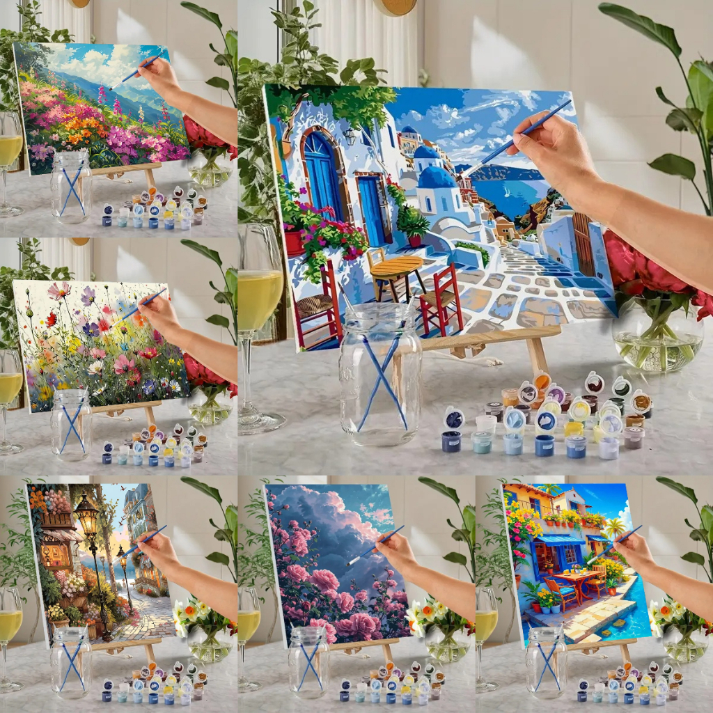 DROFE Paint By Numbers Landscape Painting By Number Color by Numbers ...