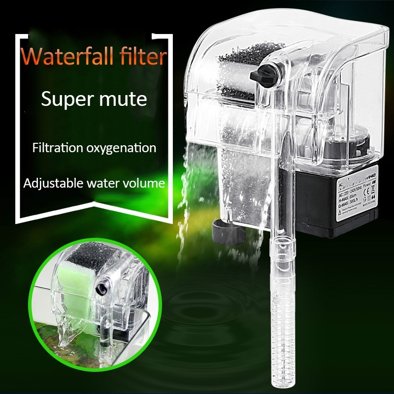 3 in 1 Small Aquarium Filter Small Tank Filter Suspension Oxygen Pump ...