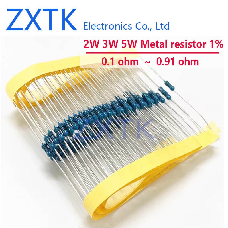 20PCS Metal film resistor 1% 2W 3W 5W 0.1R 0.12ohm 0.15R 0.18R 0.2R 0.22R 0.24R 0.27R 0.3R 0.33R ...