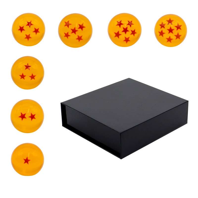 7Pcs/Set 4.3cm Dragon Ball Z Crystal Ball Anime Figure 1 2 3 4 5 6 7 ...