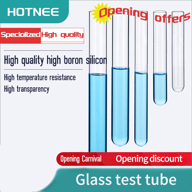 10pcs high borosilicate glass test tubes, test tube resistant to high ...