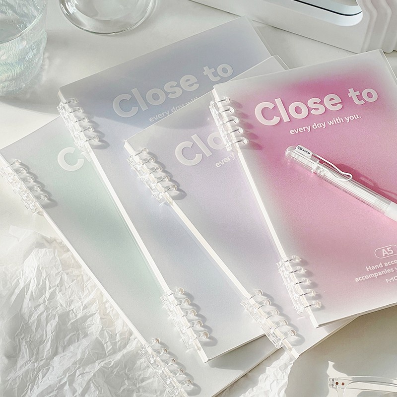 A5 & B5 Morandi Spring Notebook 60 Sheets Simple Style Coil Notebook ...
