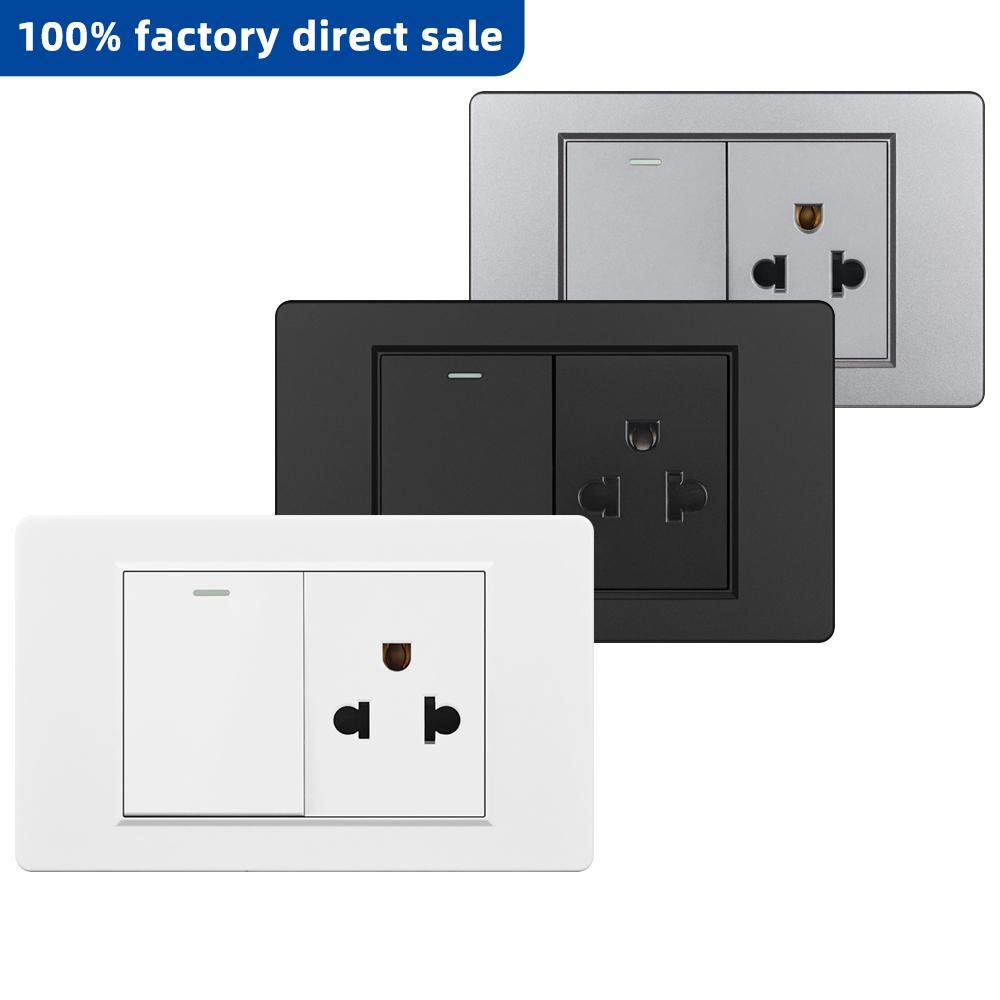 VISWE wall socket wall switch 1 gang switch 2 way switch 3 pin socket ...