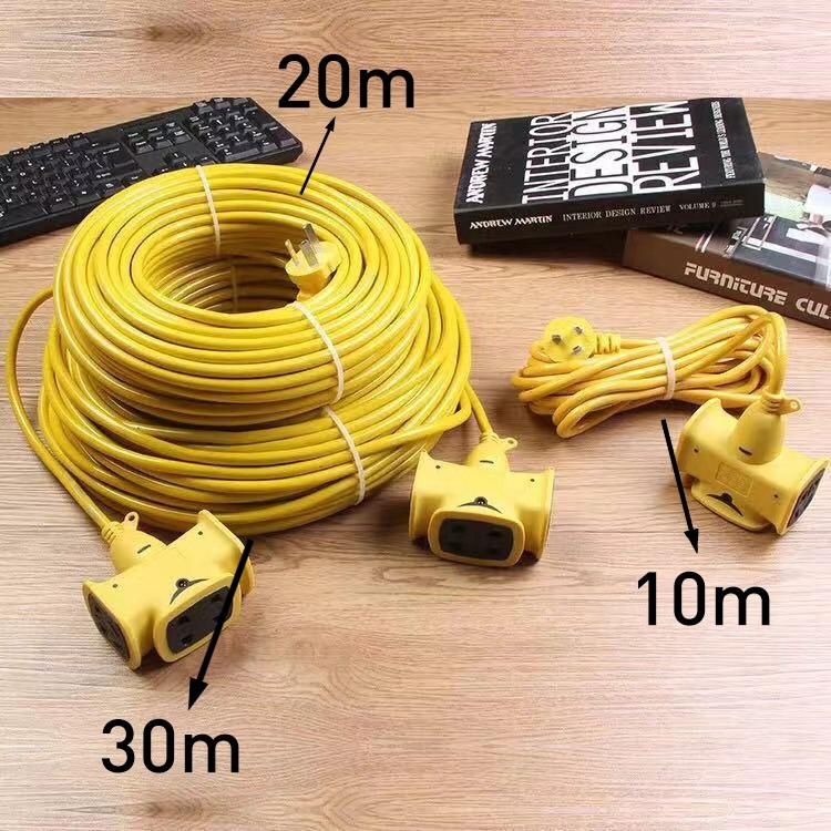 Extension Cord Extra-long Plug-in Strip 10M/20M/30M Electric Vehicle ...