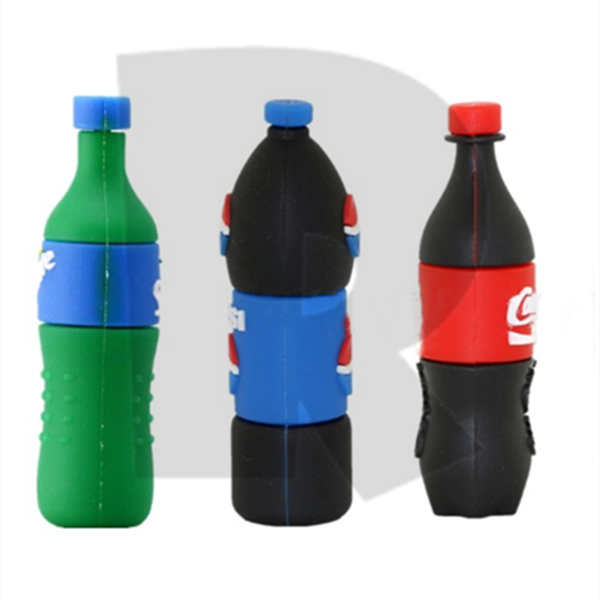Cartoon Cola Sprite Bottle Silicone USB 1GB 2GB 4GB 8GB 16GB 32GB 64GB ...