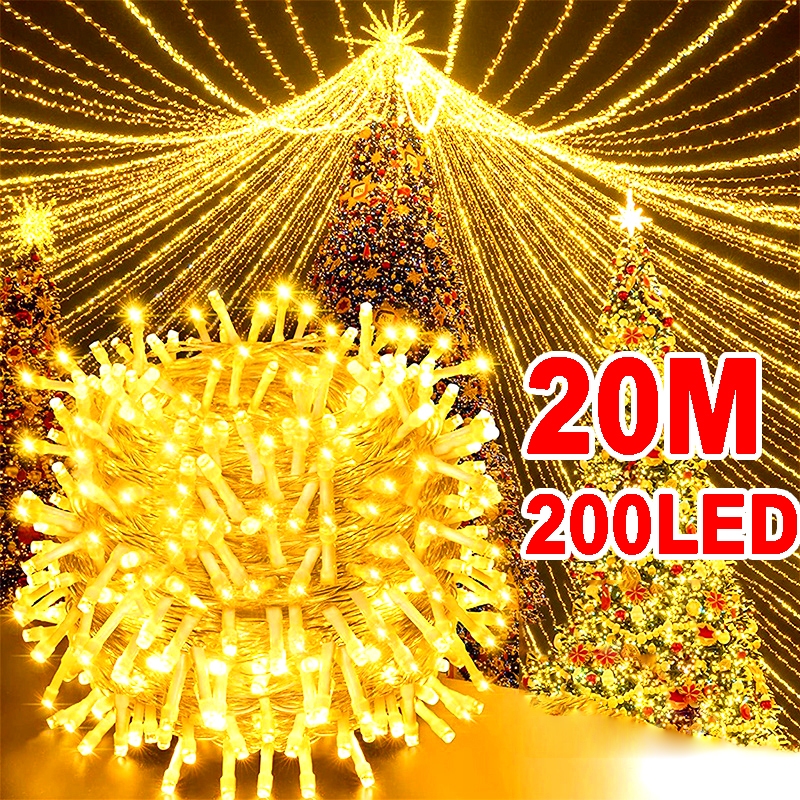 String Lights with Waterproof Lamp for Indoor Outdoor Christmas ...