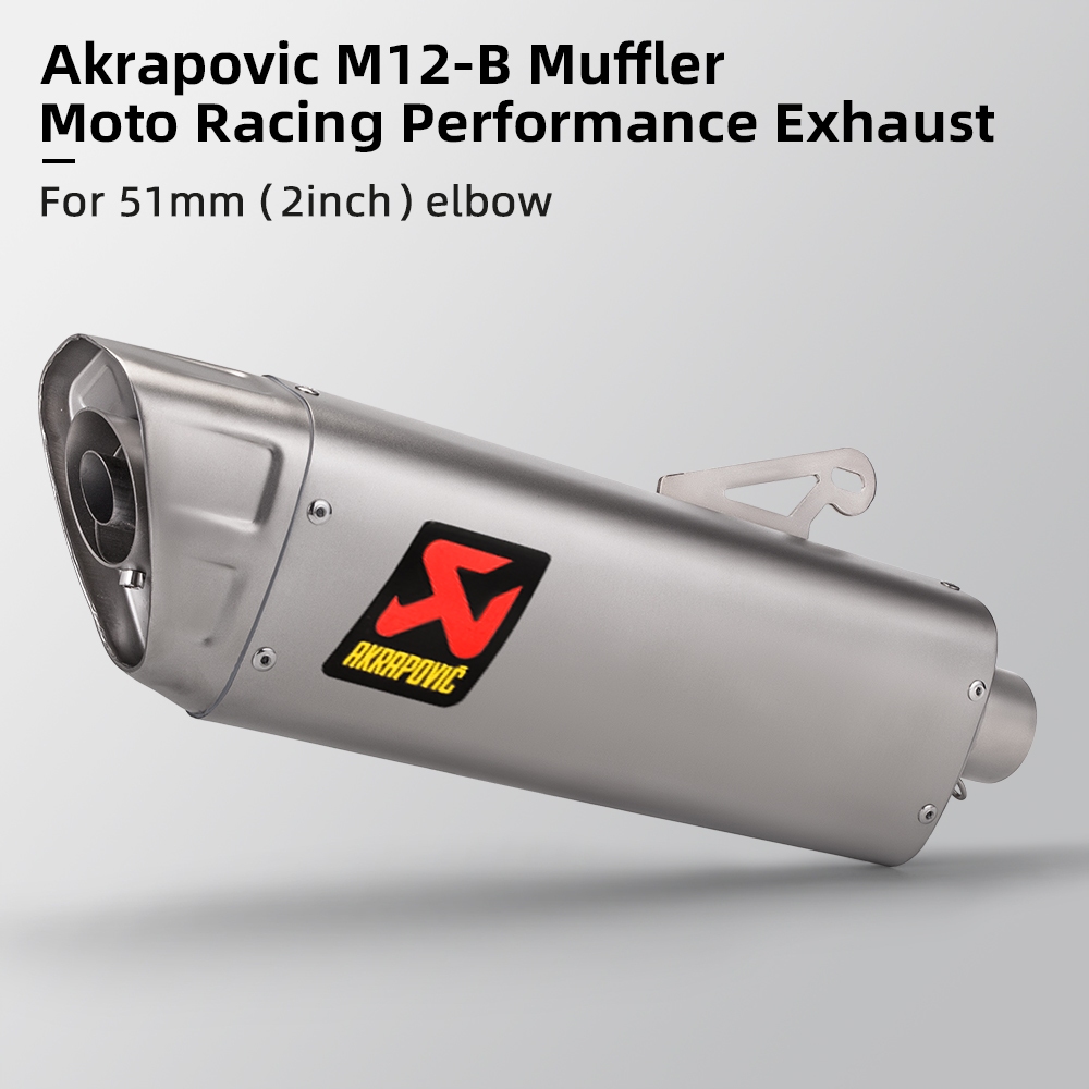 AKRAPOVIC M12 Motor Exhaust Muffler Pipe (38-51inlet) For CBR650F XMAX ...