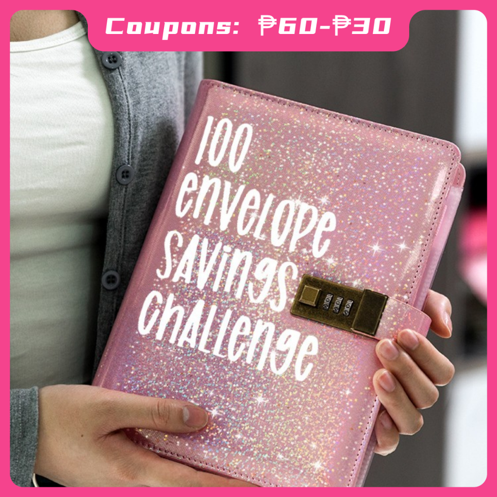 100 Days Cash Savings Challenge Password Lock Notebook Deposit Money ...