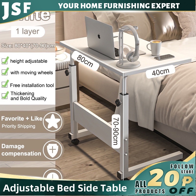 ⭐Ready Stock⭐Adjustable table Bed Side Table Portable Standing Computer ...