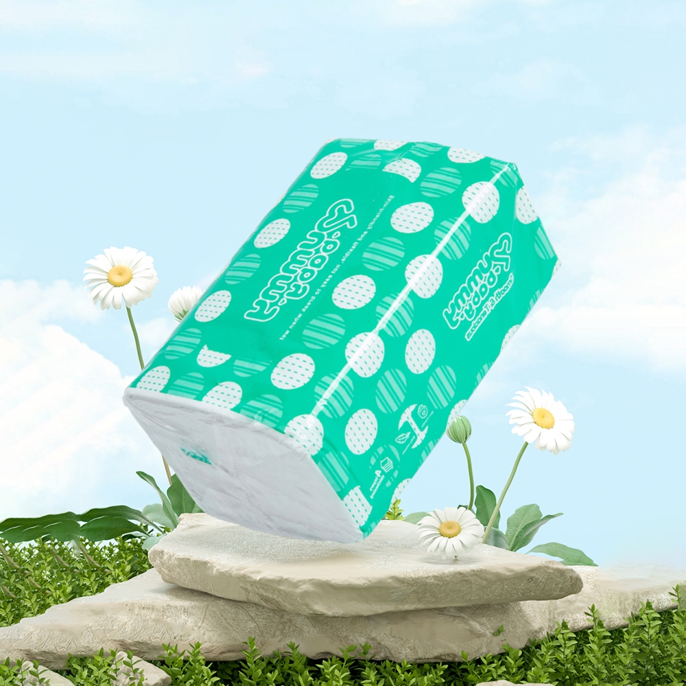 Native wood pulp tissue Inter-Folded Facial Tissue cleaning tissue ...