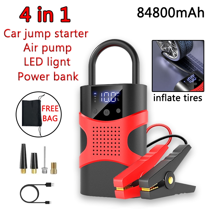 4 in 1Car Jump Starter With Air Pump Portable Jump Starter For Car ...
