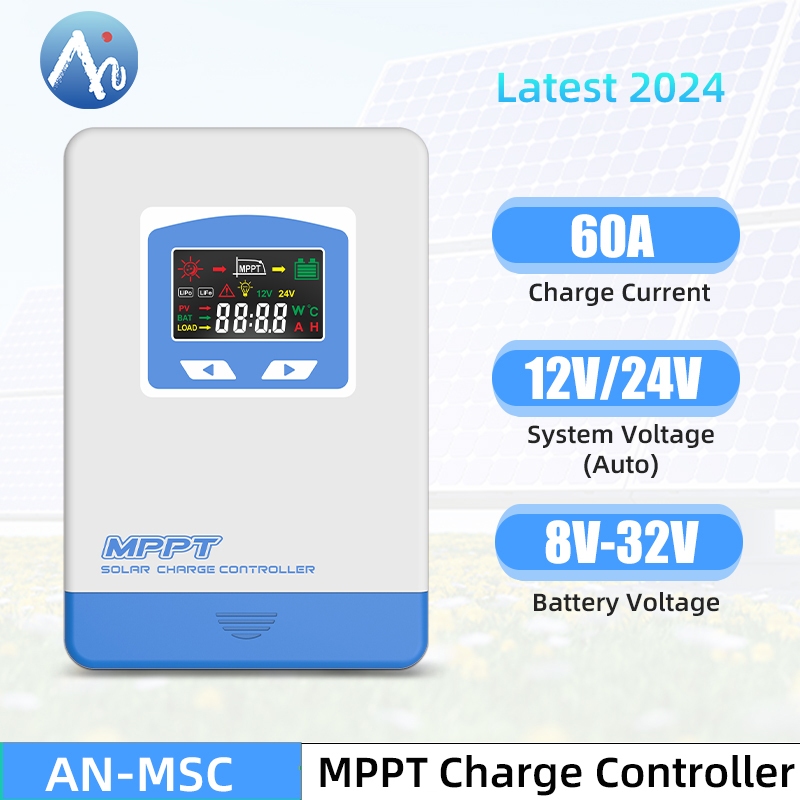 60A MPPT Solar Charge Controller 12V/24V Auto Charge Controller Solar ...