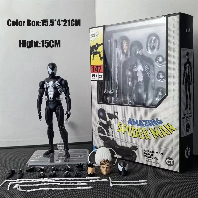 CT New The Amazing Spider-Man Action Figure Toys SHF Mafex092 Miles ...