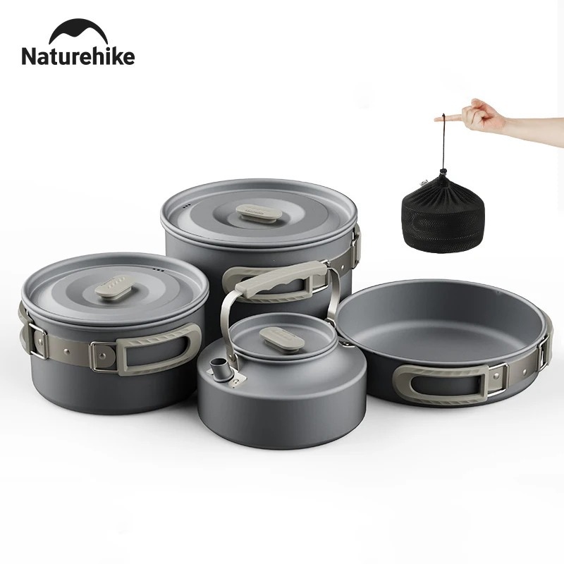 Naturehike Cookware Outdoor Cooking Set Kettle Pot for Hiking BBQ ...