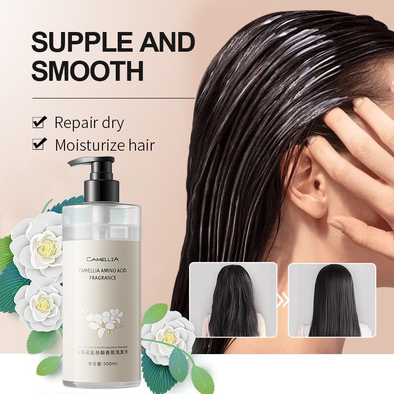500ml Amino acid Camellia fragrant shampoo hair shampoo bath lotion ...