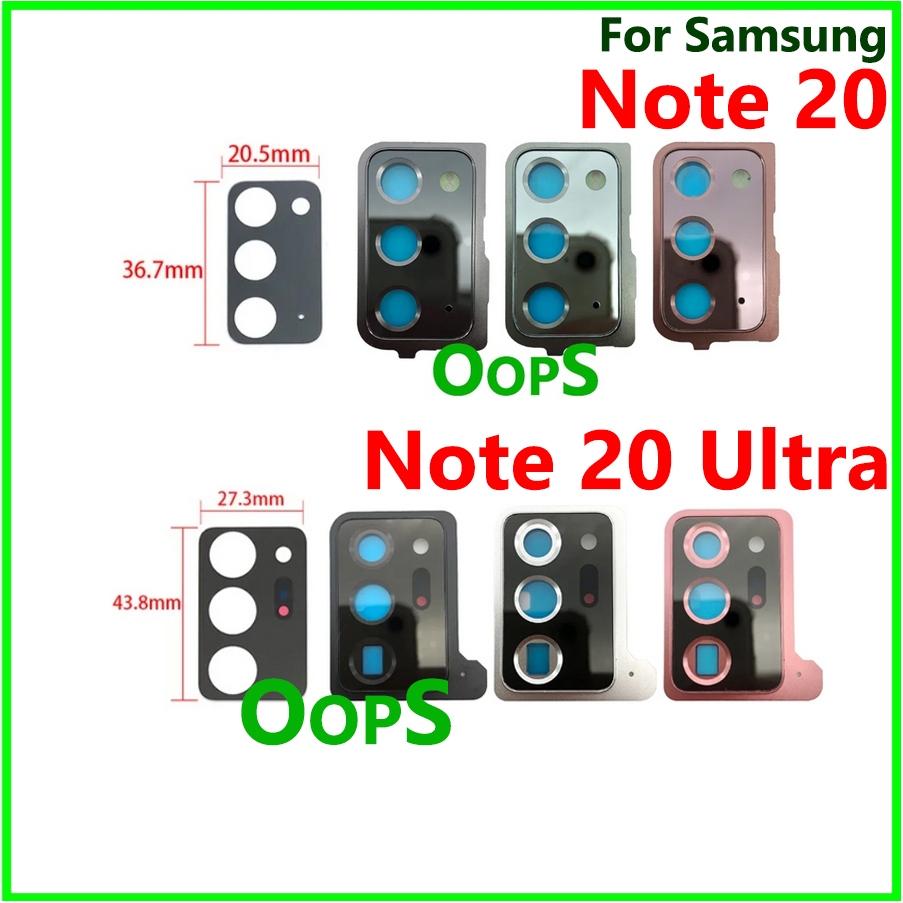 For Samsung Note 20 Ultra Rear Phone Back Camera Glass Lens Frame ...