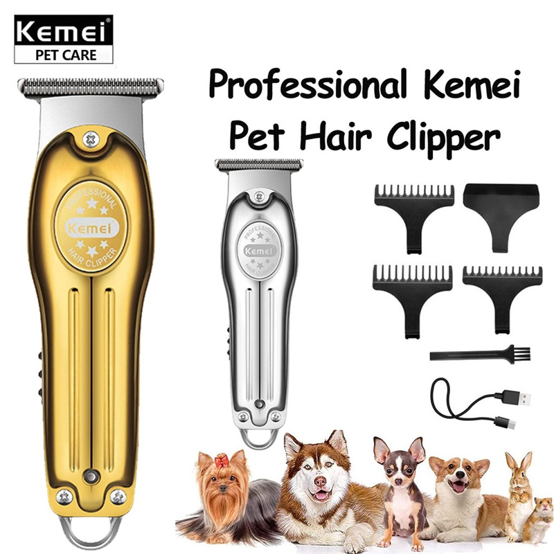 Kemei KM-679 Razor For Dogs Mini Electric Pet Hair Clipper Rechargeable Full Metal Body Hair ...