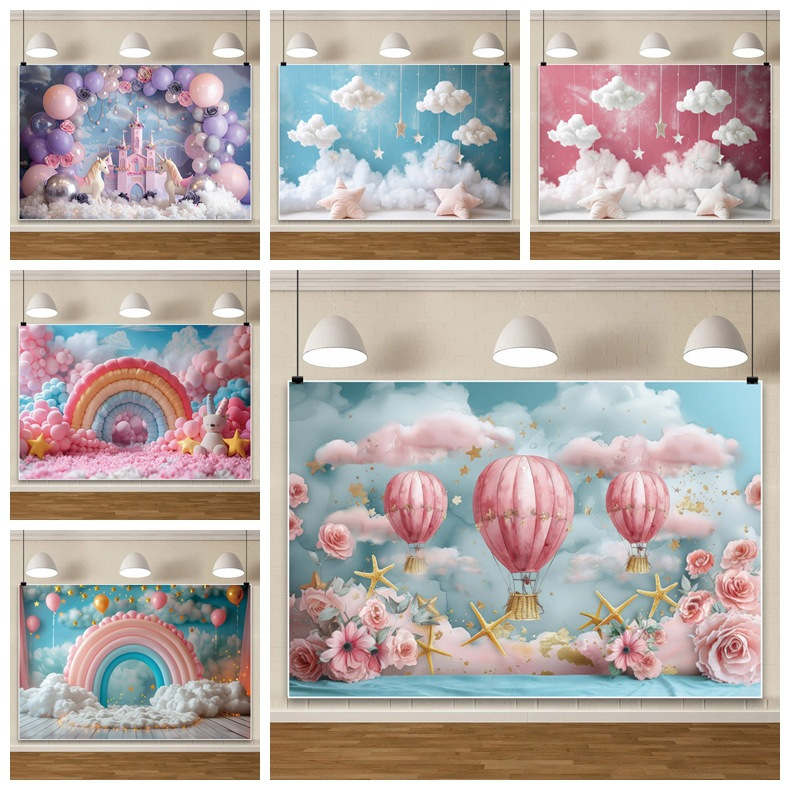 5x3ft balloon girl birthday party background beautiful balloon princess ...