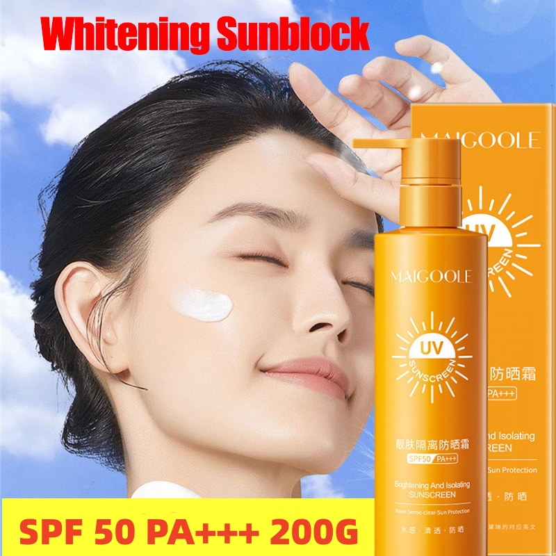 UV Sunscreen SPF50 PA+++Whitening Sunscreen Face&Body Sunblock Cream UV ...