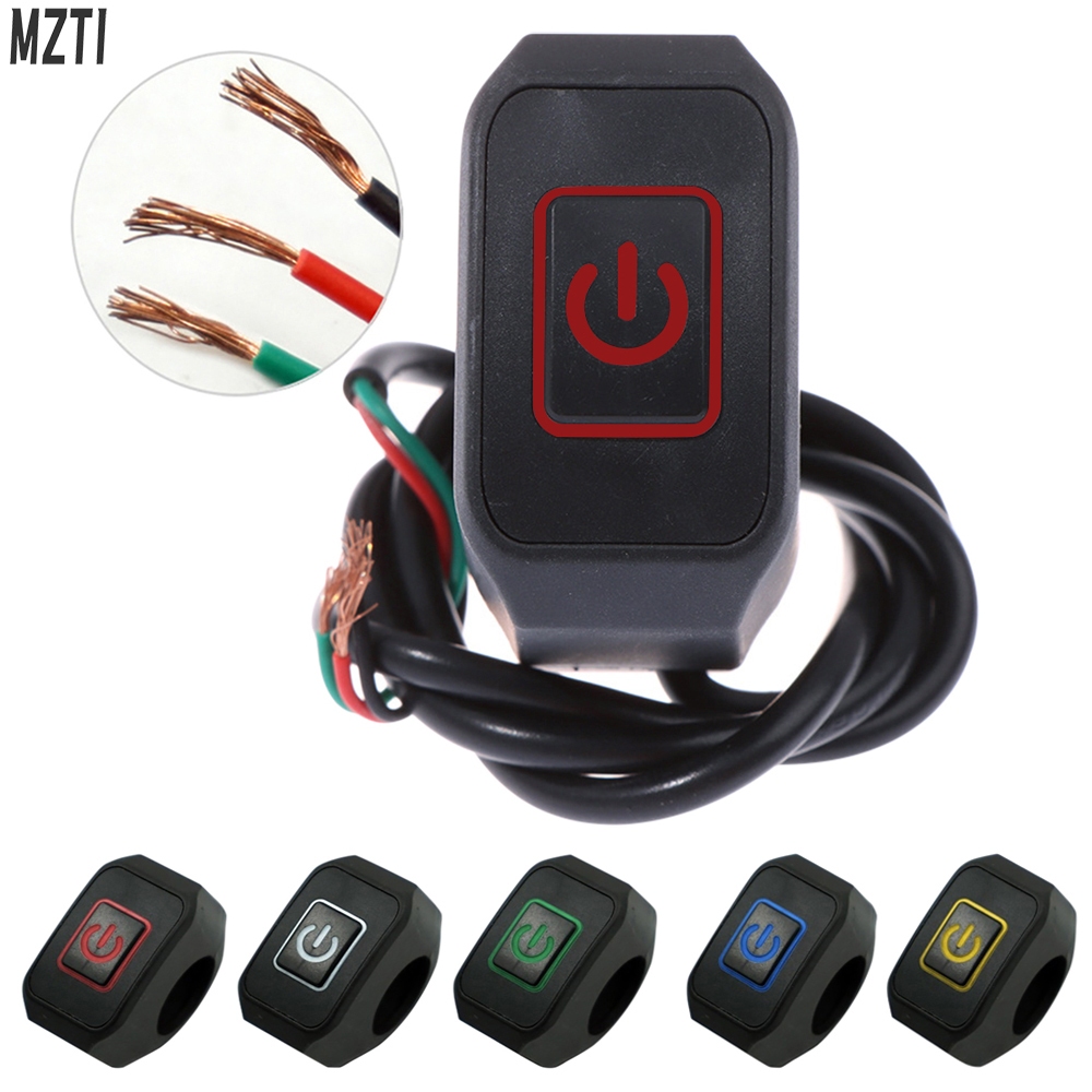 22mm Waterproof Control Switch with LED Light for Motorcycle Handlebars ...
