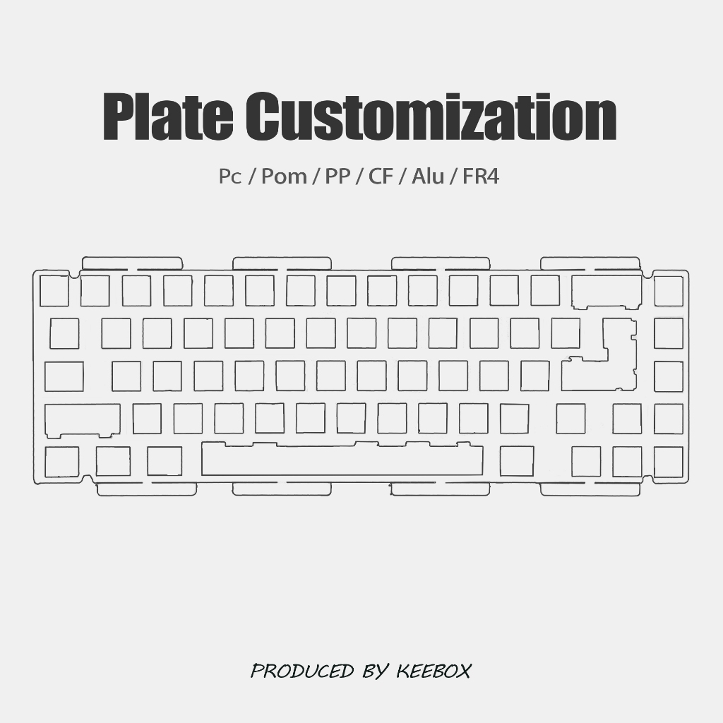 Mechanical Keyboard Custom Plate Customization PC POM PP CF ALU FR4 ...