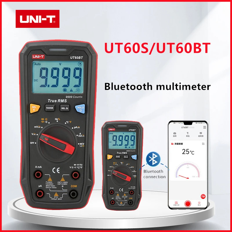 UNI-T UT60S Smart Digital Multimeter UT60BT Bluetooth Multimeter True RMS AC DC Ammeter ...