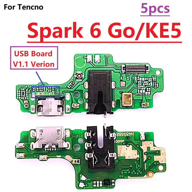 For Tecno Spark 6 Go KE5 USB Dock Charging Port Charger Board Headphone ...