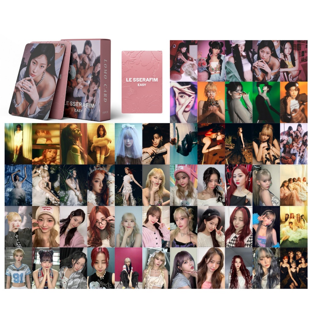 55pcs/box LE SSERAFIM 2024 season's greetings Lomo Cards Perfect Night ...