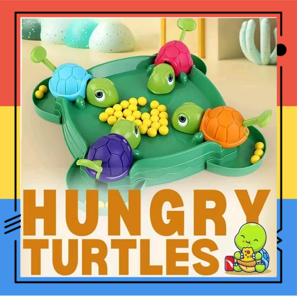 Hungry Turtles Intense Game of Quick Reflexes Board Game Family Competitive Interactive Stress ...