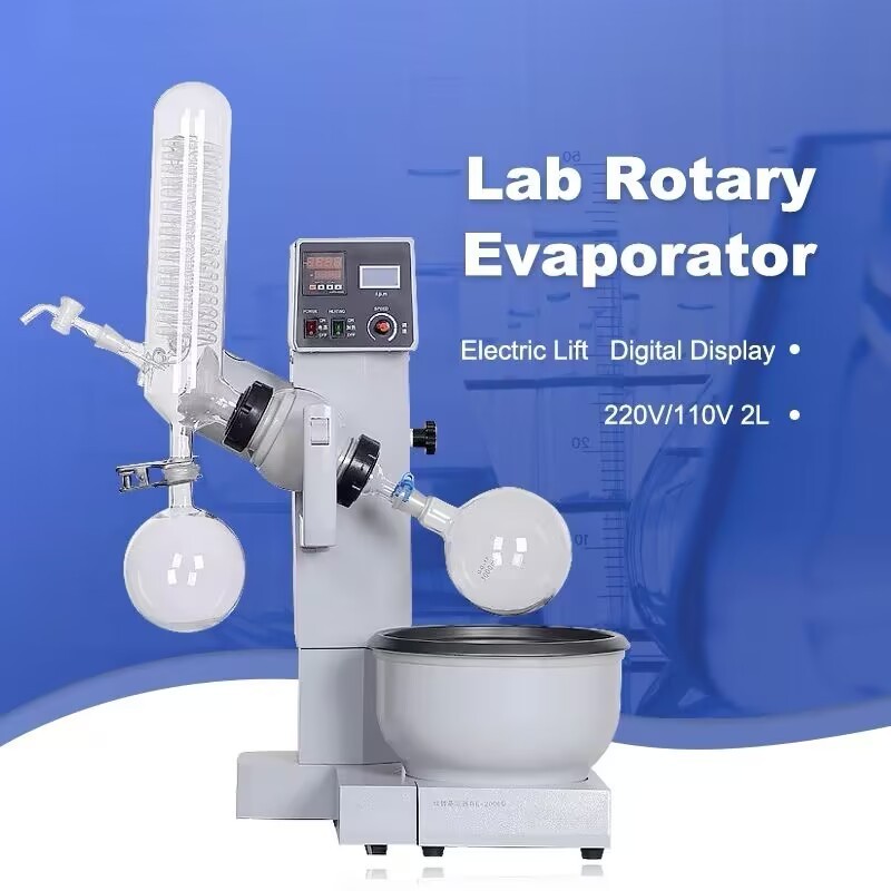 2L Lab Rotary Evaporator Rotavap Automatic Lifting Evaporation Solvent ...