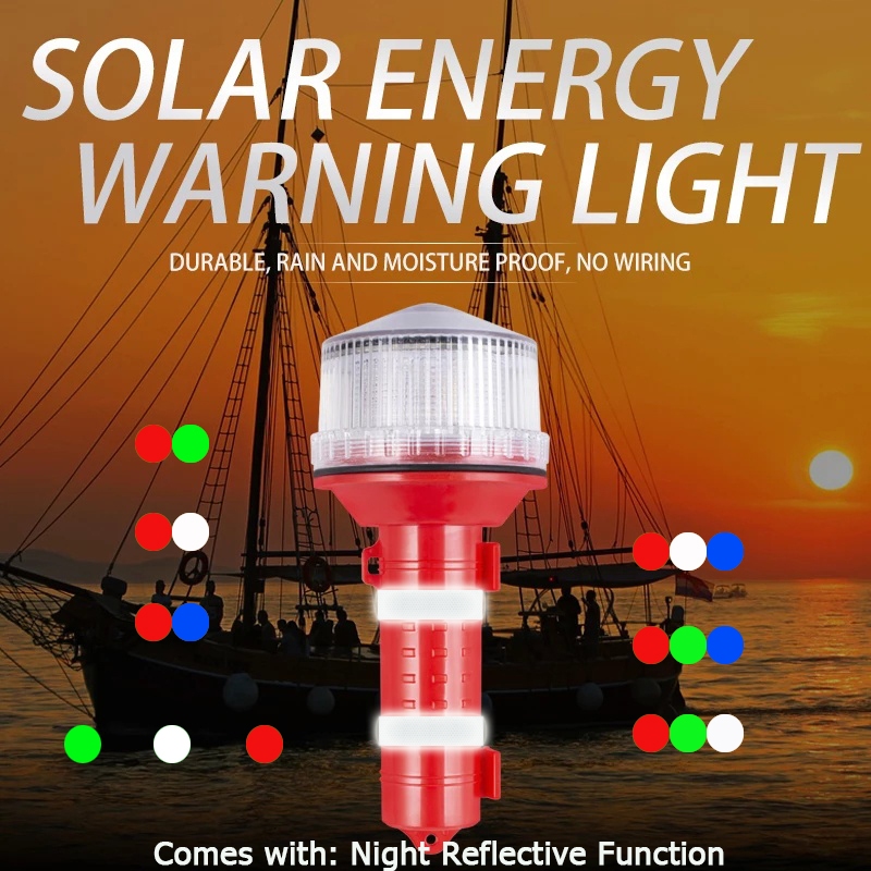 Night time reflective Solar powered marine signal lights Flashlight ...