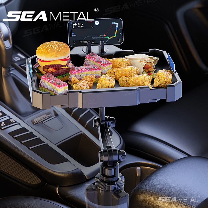 SEAMETAL Car Dining Table Trays Multipurpos Portable Car Food Dring ...