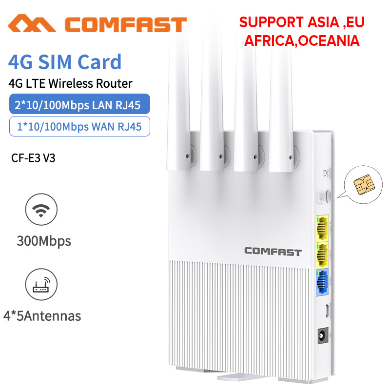 Comfast 4G LTE WIFI Router SIM Card CAT4 Wifi Modem With USB Power ...