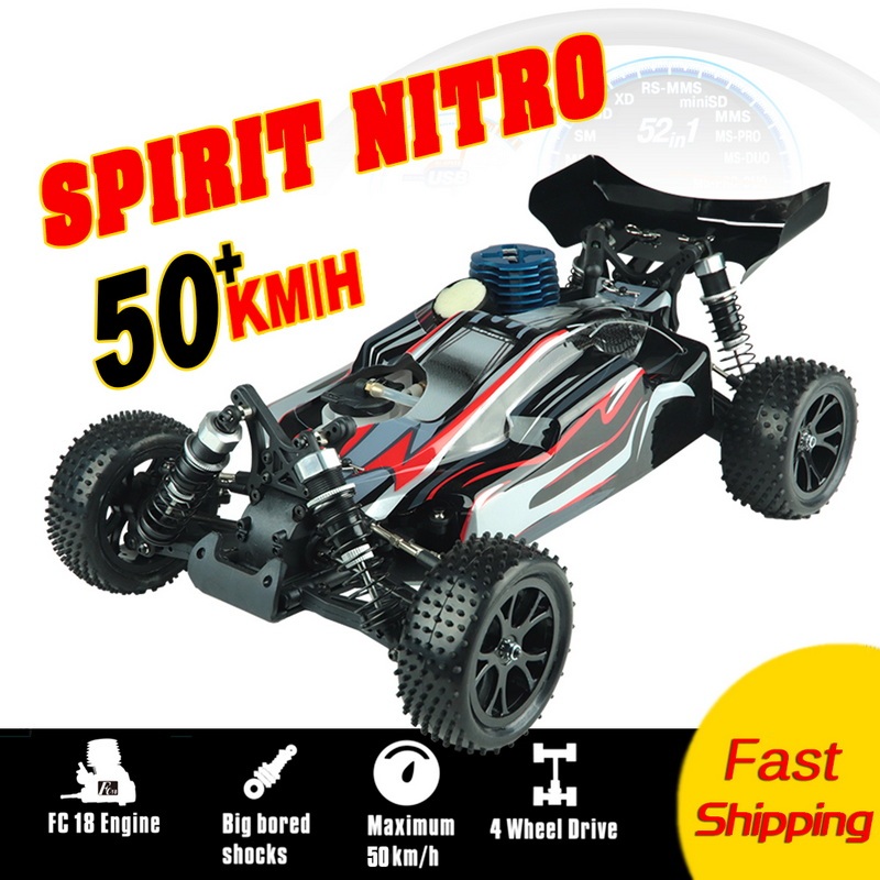 VRX 1/10 Nitro RC Buggy RH1007 Two Speed Off-road RTR Force 18G Engine ...