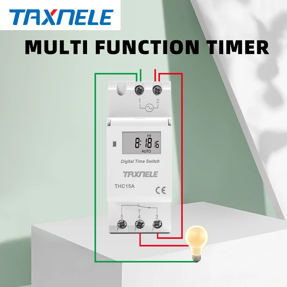 THC15A Weekly 7 Days Programmable Digital TIME SWITCH Timer Control AC ...
