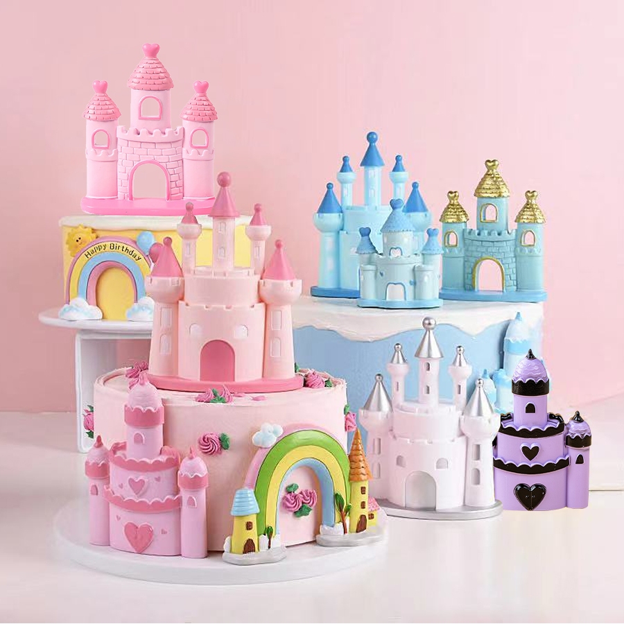 Fantasy Castle Cake Topper Princess Castle Happy Birthday Cake topper ...