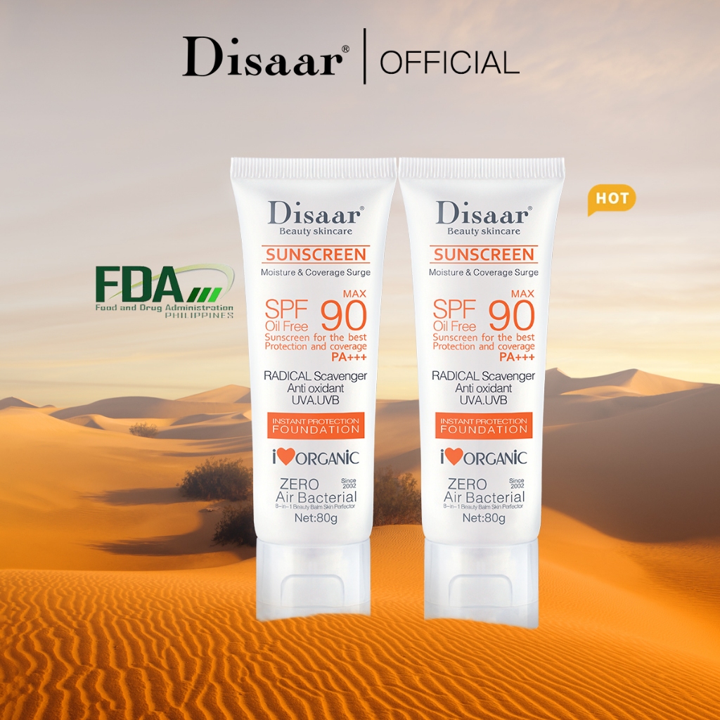 【80g-BUY 1 TAKE 1 FREE】Disaar sunscreen lotion SPF90 Brightening high protection whitening ...