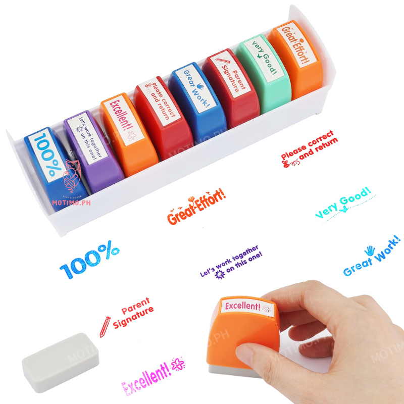 From PH Self-Inking Teacher Stamp Set Colorful Picture Stamps for ...