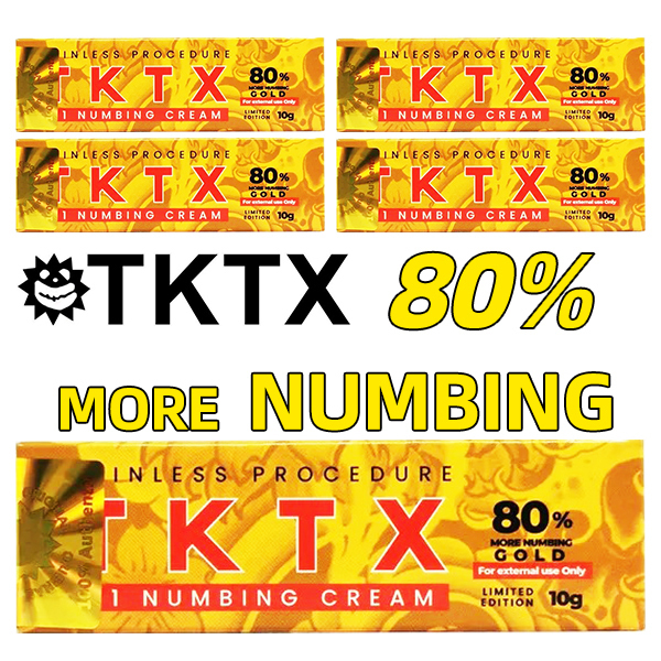 Topical Tattoo Cream Yellow TKTX 80% Numbing Cream More Numbing ...