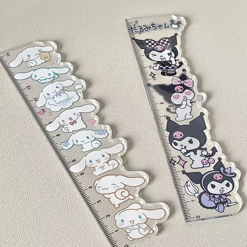 Ashley Kuromi Transparent Acrylic Ruler Set Cute Cinnamoroll Ruler for ...