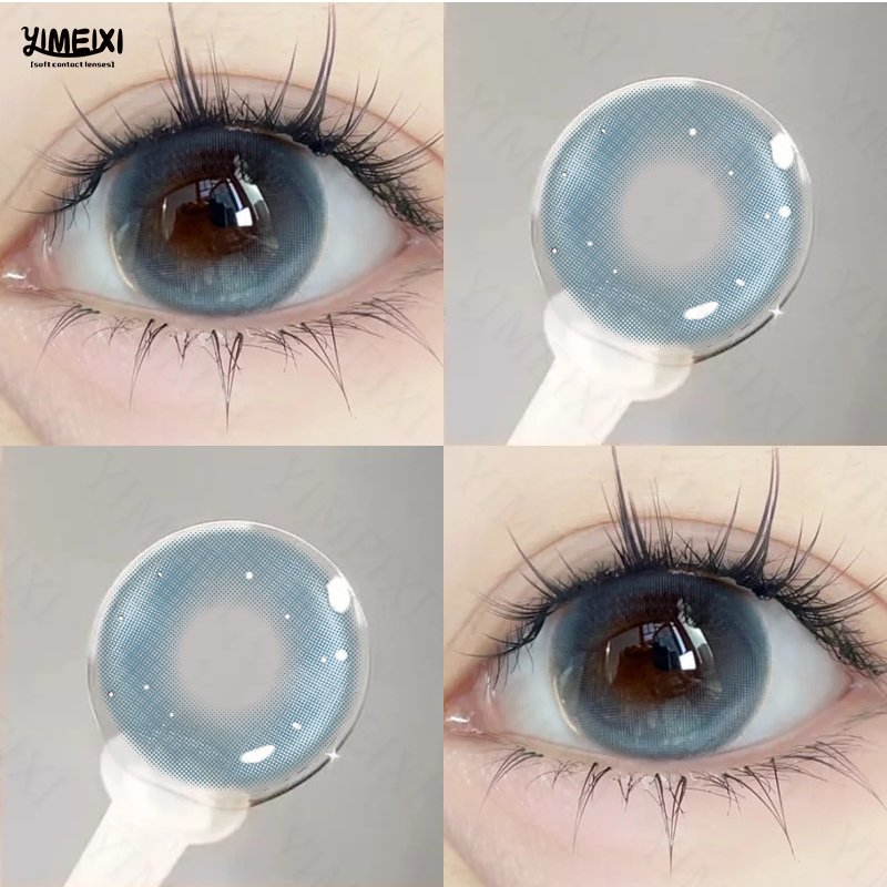 【Doll Eye&COD】Yimeixi 2pcs contact lenses with grade rimless 14.5MM big ...