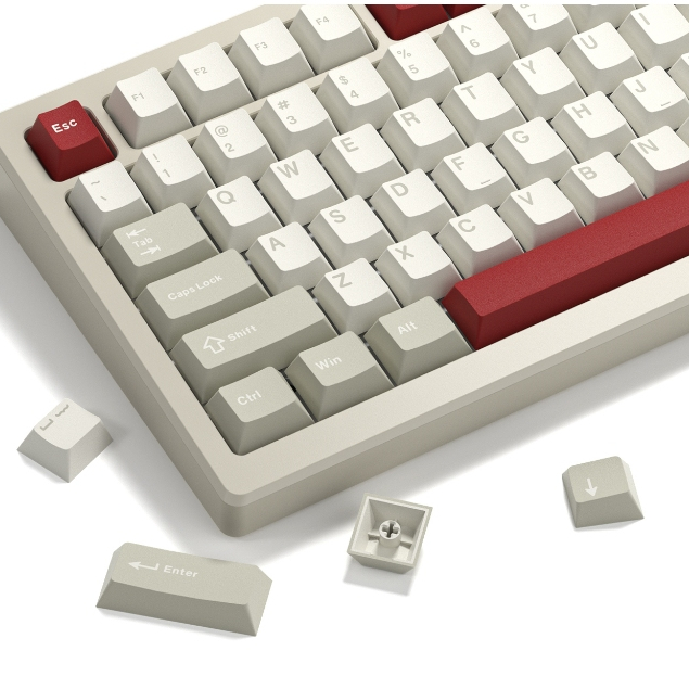 WOMIER 138 Keys Retro Game Keycaps Custom Key Caps set Cherry Profile ...