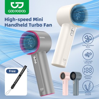 GOOJODOQ Fan 4000 mAh Turbo Mini Fan Rechargeable Handheld Portable ...