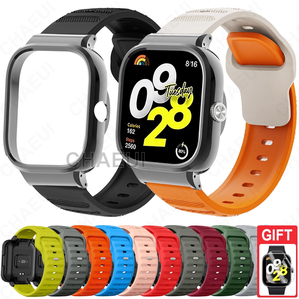 Silicone Strap with Case Frame Replacement Bracelet Accessories for ...