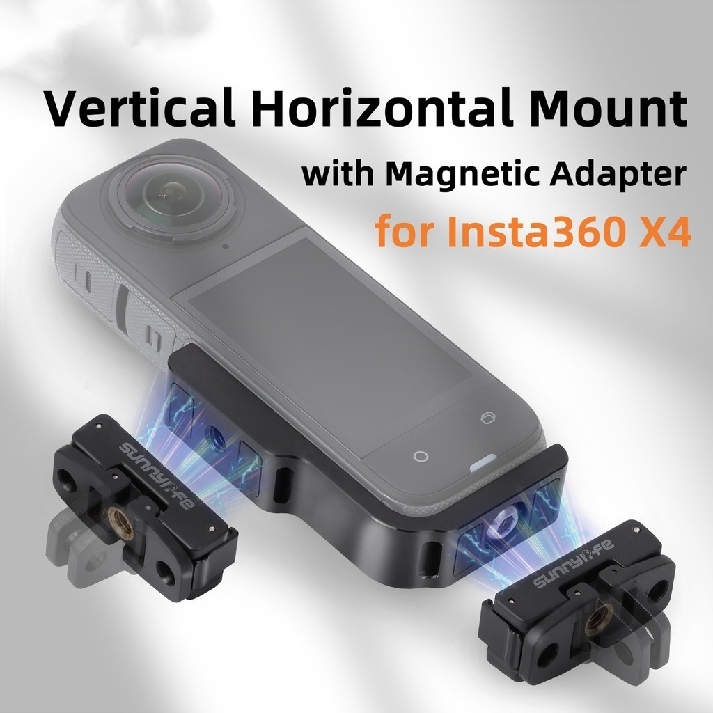Insta360 X4 Vertical Horizontal Mount with Magnetic Foldable Adapter ...